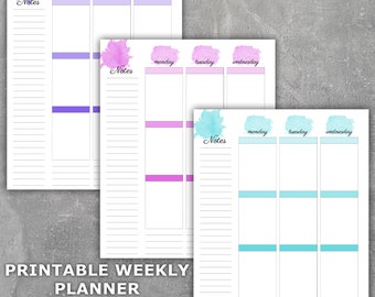 Weekly Planner Printable Erin Condren Style Neutral Undated Monday ...
