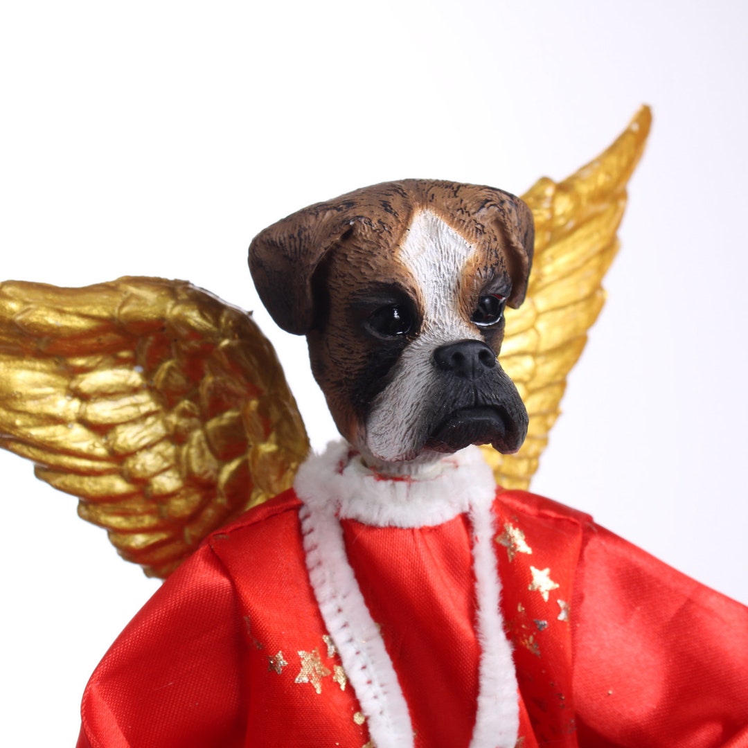 Boxer Uncropped, Brindle CHRISTMAS Tree Toppers and Shelf Decor - Etsy