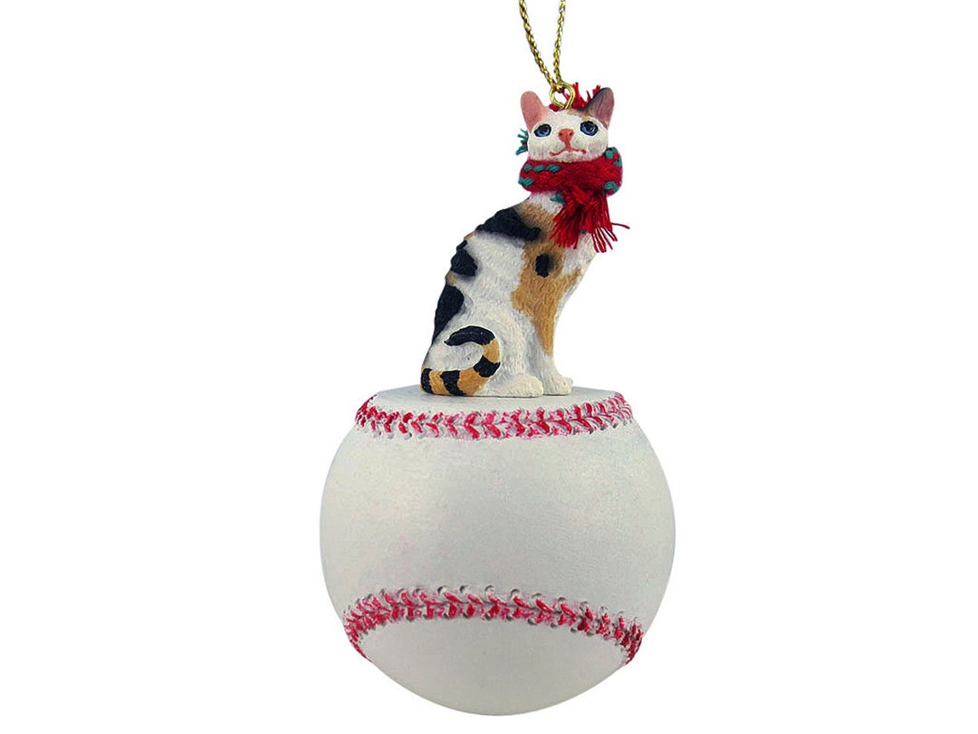 Cornish Rex Cat, Tortoise & White Sports Ornaments - Etsy