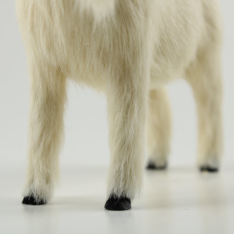 White GOAT FUR FIGURINE Realistic Handmade Figurine - Etsy