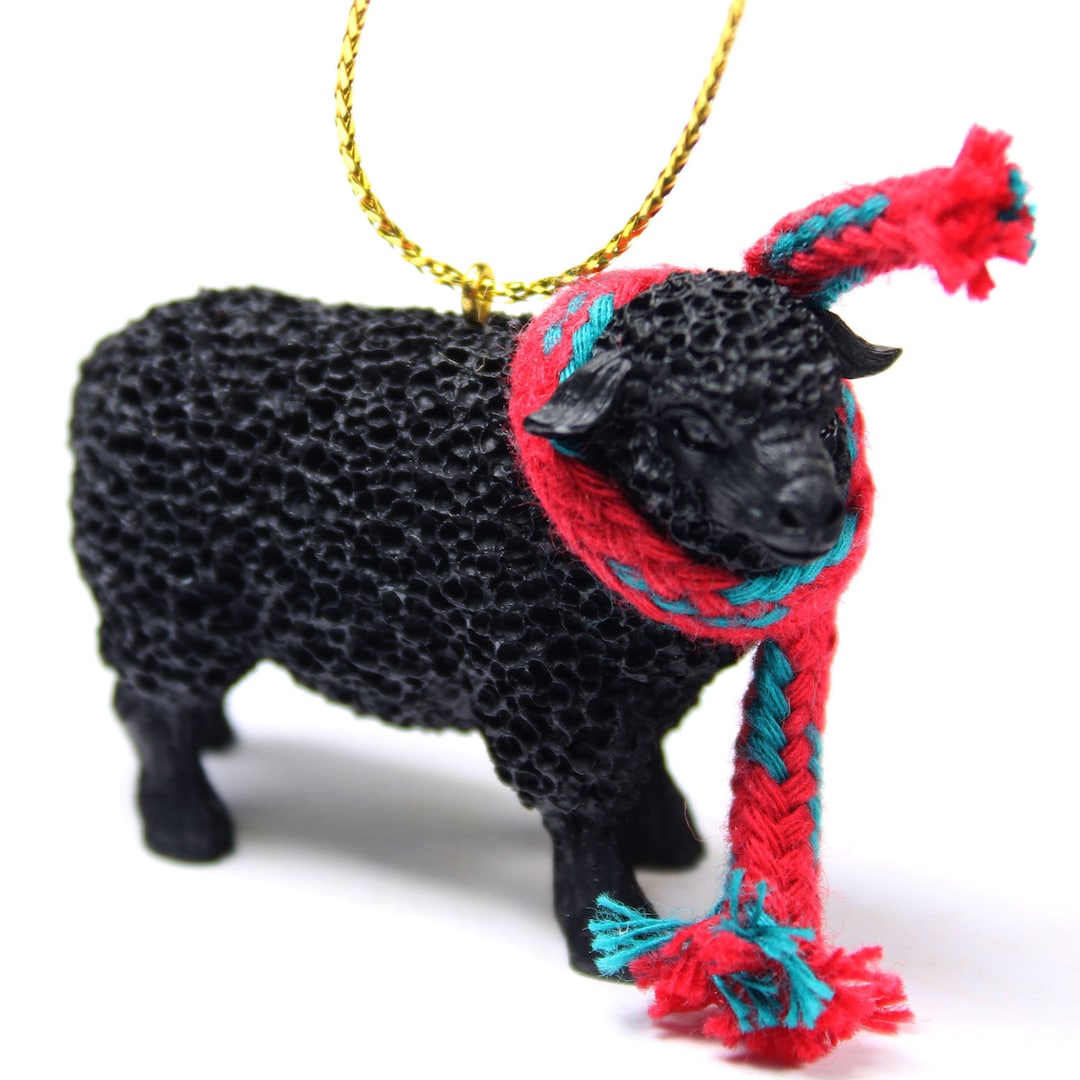 Sheep, Black Collectable Hanging Christmas Ornaments - Etsy
