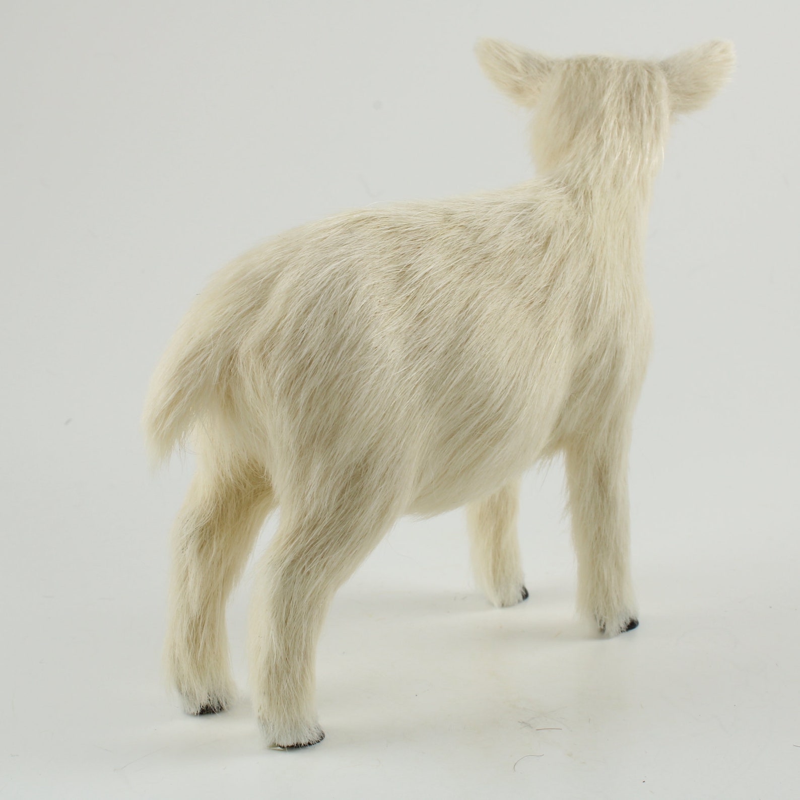 White GOAT FUR FIGURINE Realistic Handmade Figurine - Etsy