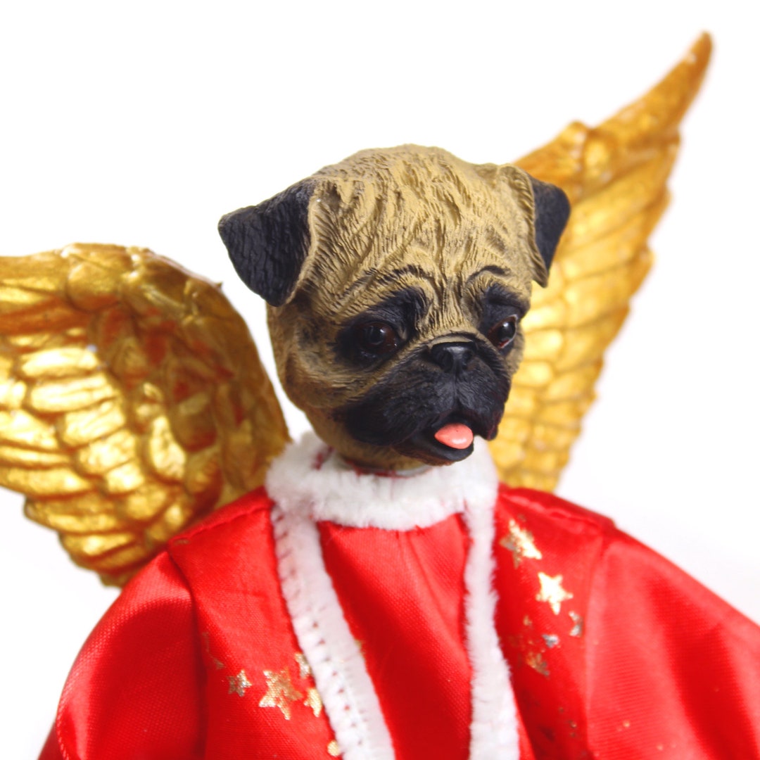 Pug Fawn Christmas Tree Topper - Etsy
