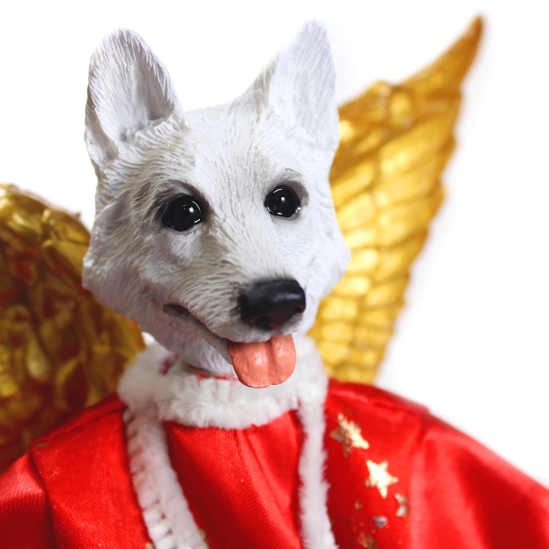 German Shepherd, White CHRISTMAS Tree Toppers and Shelf Decor - Etsy