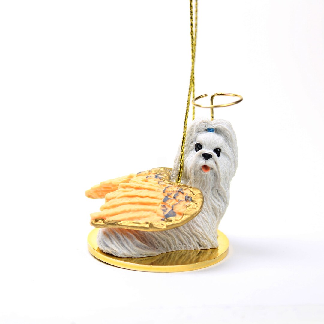 Shih Tzu, White Collectable Hanging Christmas Ornaments - Etsy