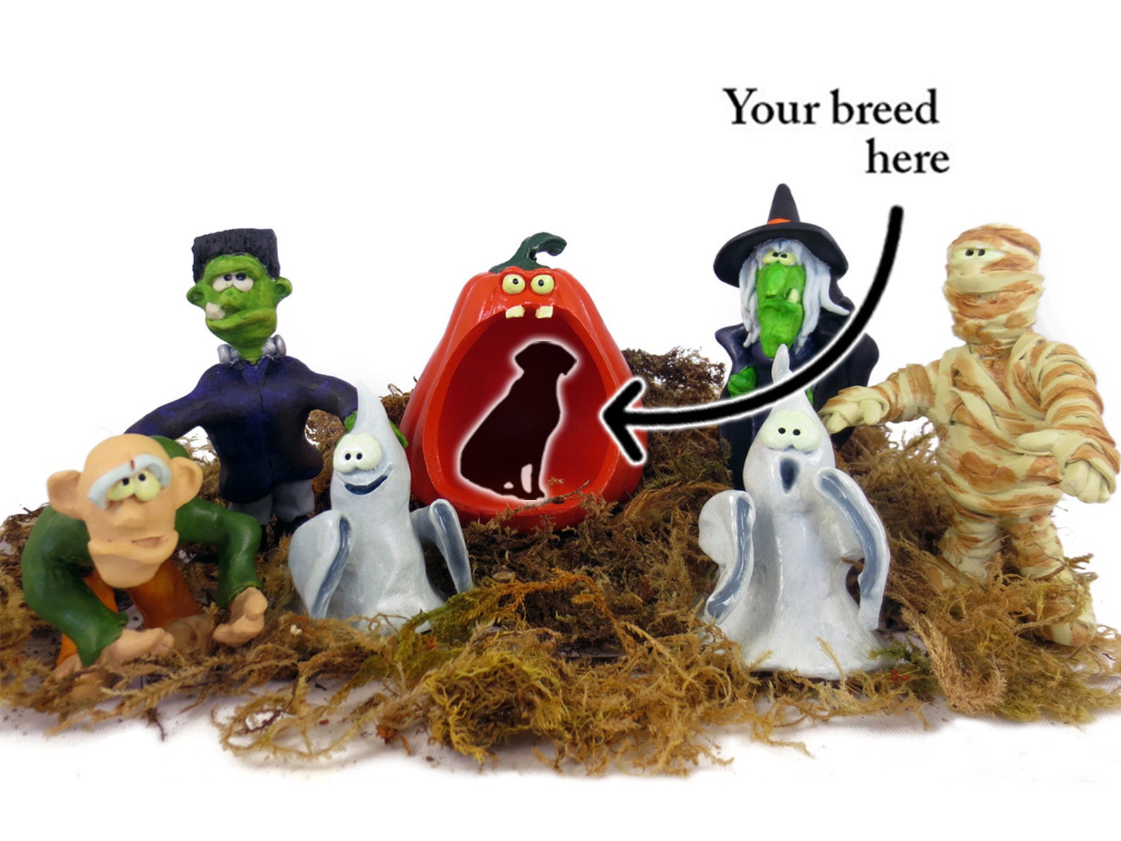 Halloween Decoration Collection With Spooky Pumpkin and Great Pyrenees ...