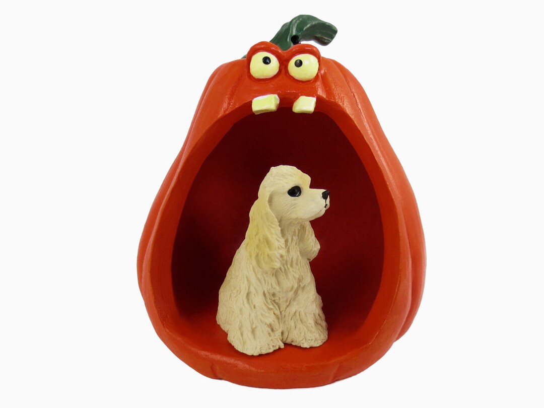 Halloween Decoration Collection With Spooky Pumpkin and Cocker Spaniel ...