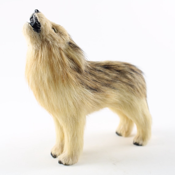 Timber Wolf FUR FIGURINE Realistic Handmade Figurine | Etsy