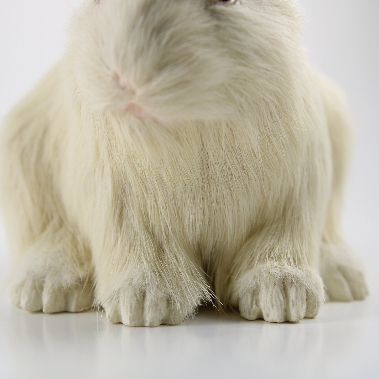 White RABBIT FUR FIGURINE Realistic Handmade Figurine - Etsy