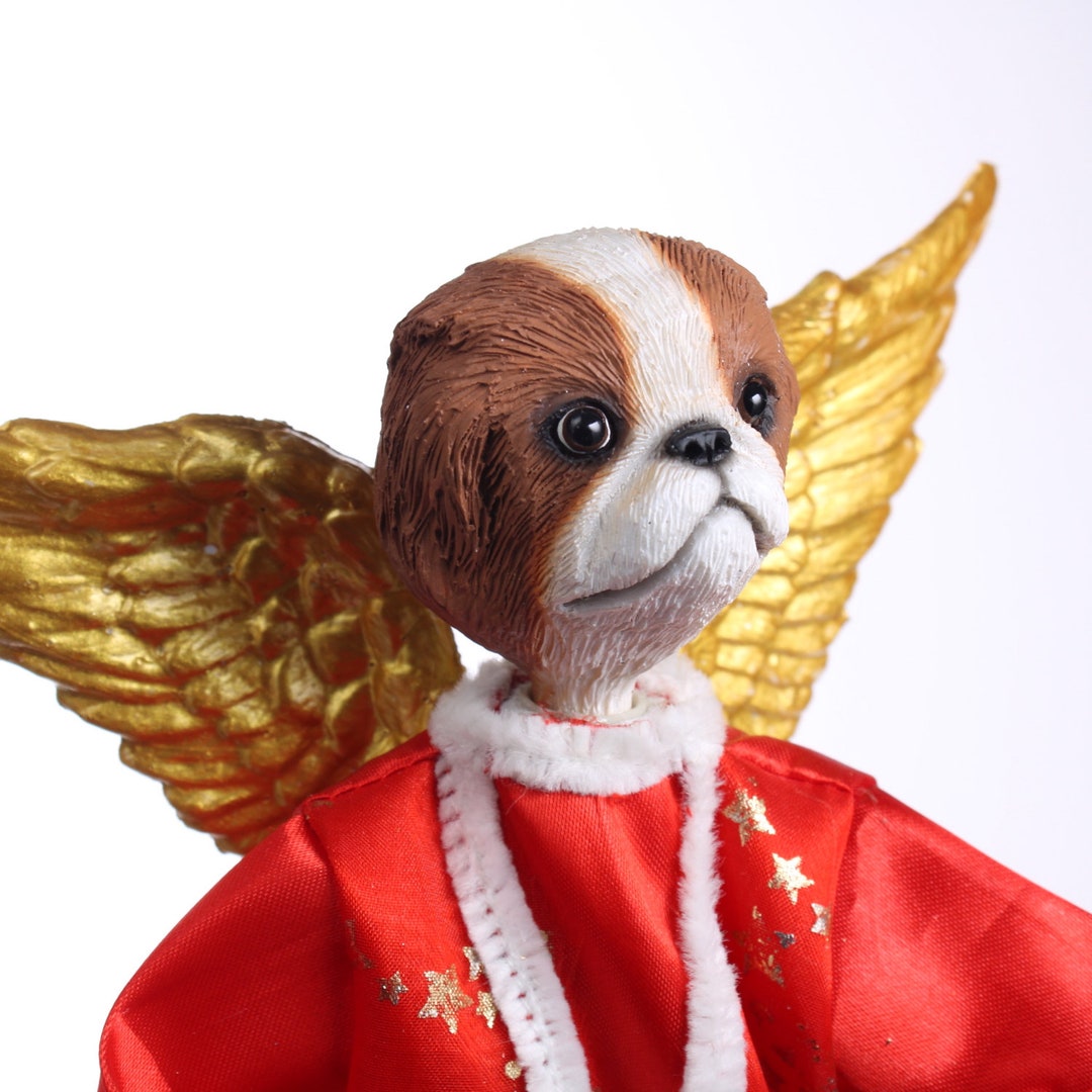 Japanese Chin, Red & White CHRISTMAS Tree Toppers and Shelf Decor - Etsy