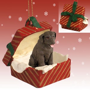Labrador Retriever, Chocolate Collectable Hanging Christmas Ornaments ...
