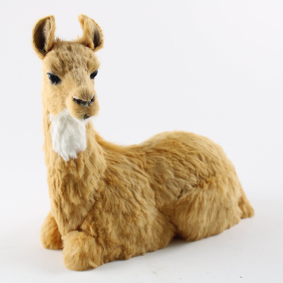 Llama Realistic Fur Figurine - Etsy