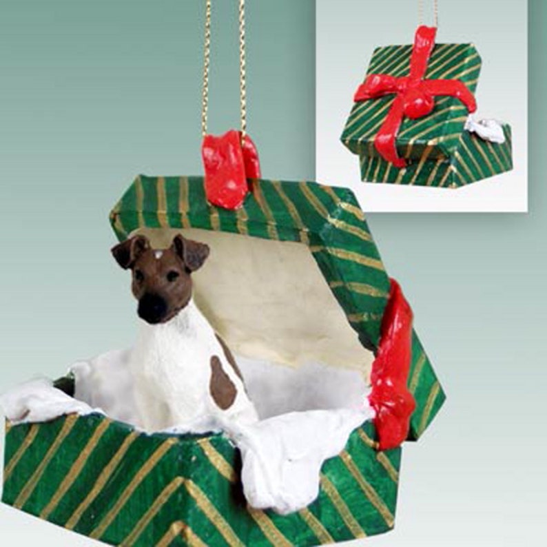 Fox Terrier, Brown & White Collectable Hanging Christmas Ornaments - Etsy