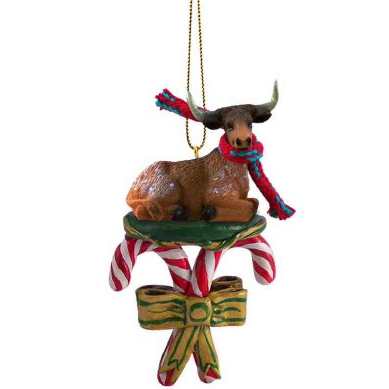 Texas Longhorn Steer Collectable Hanging Christmas Ornaments - Etsy