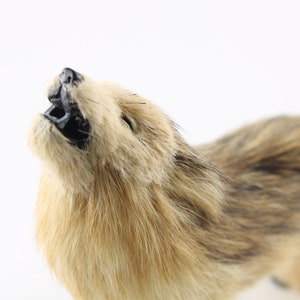 Timber Wolf FUR FIGURINE Realistic Handmade Figurine - Etsy