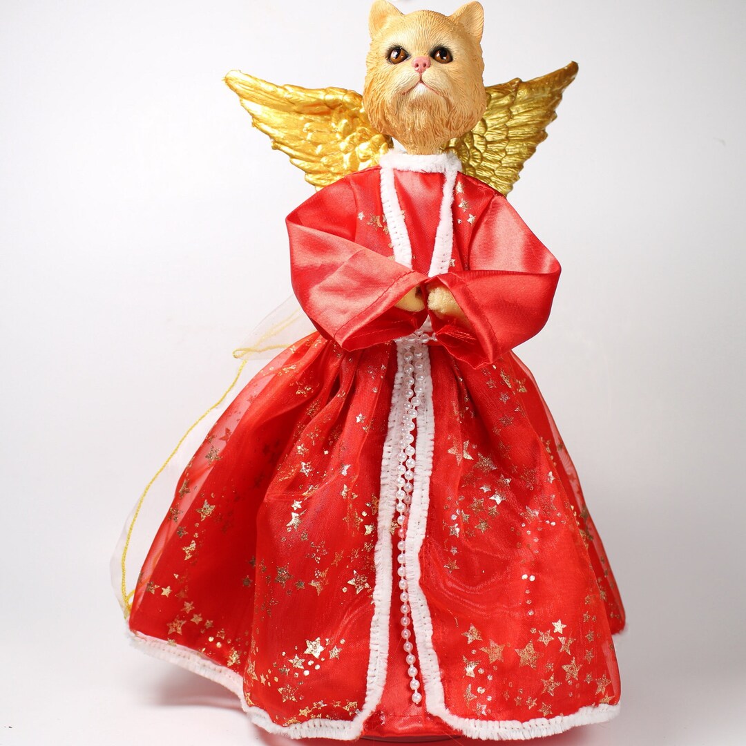 Persian, Red Cat Christmas Tree Toppers and Shelf Decor - Etsy