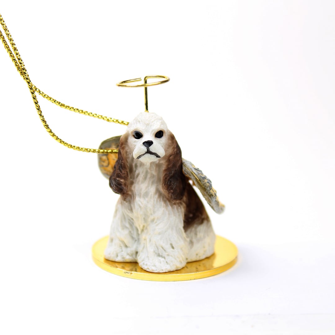 Cocker Spaniel, Brown and White Collectable Hanging Christmas Ornaments ...