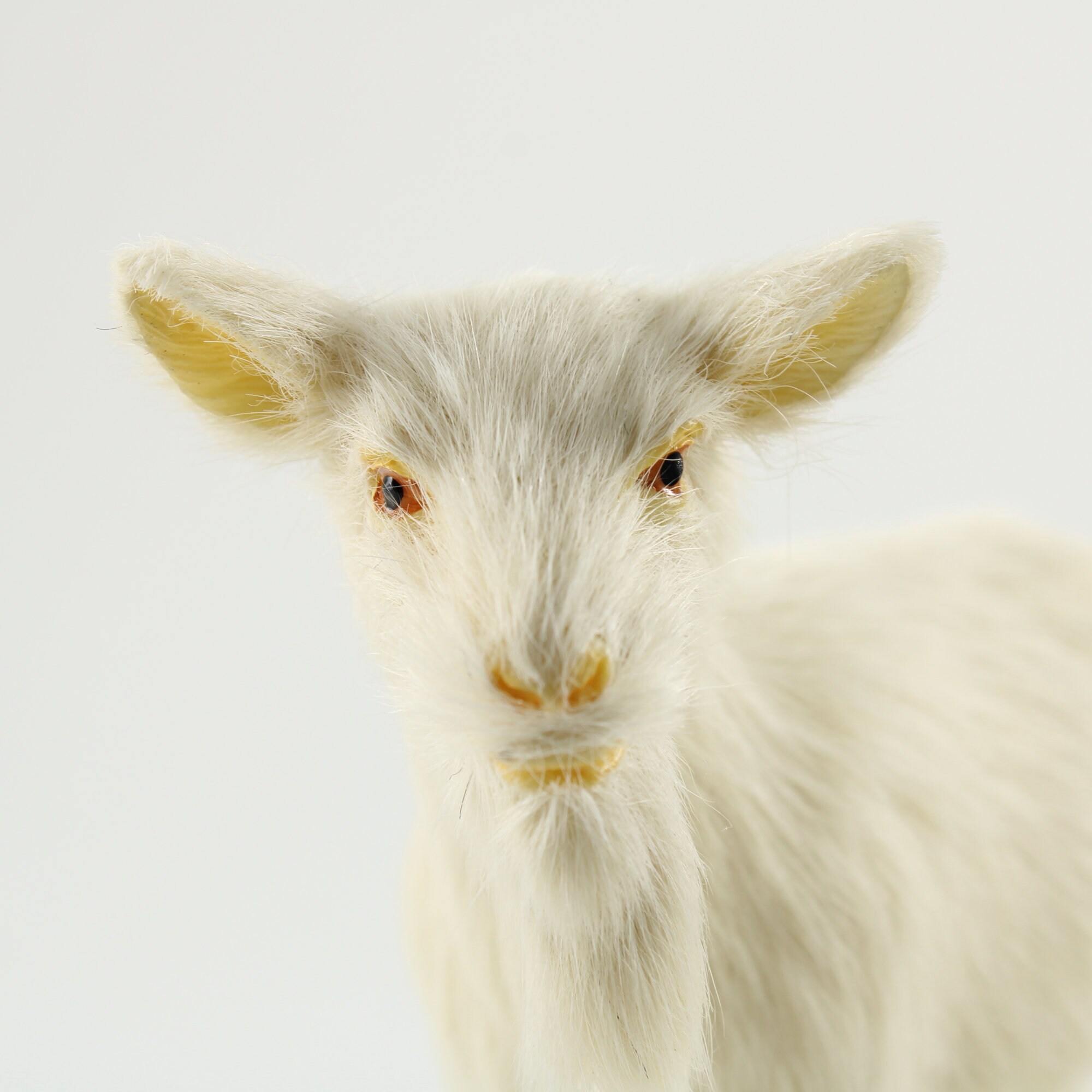 White GOAT FUR FIGURINE Realistic Handmade Figurine - Etsy