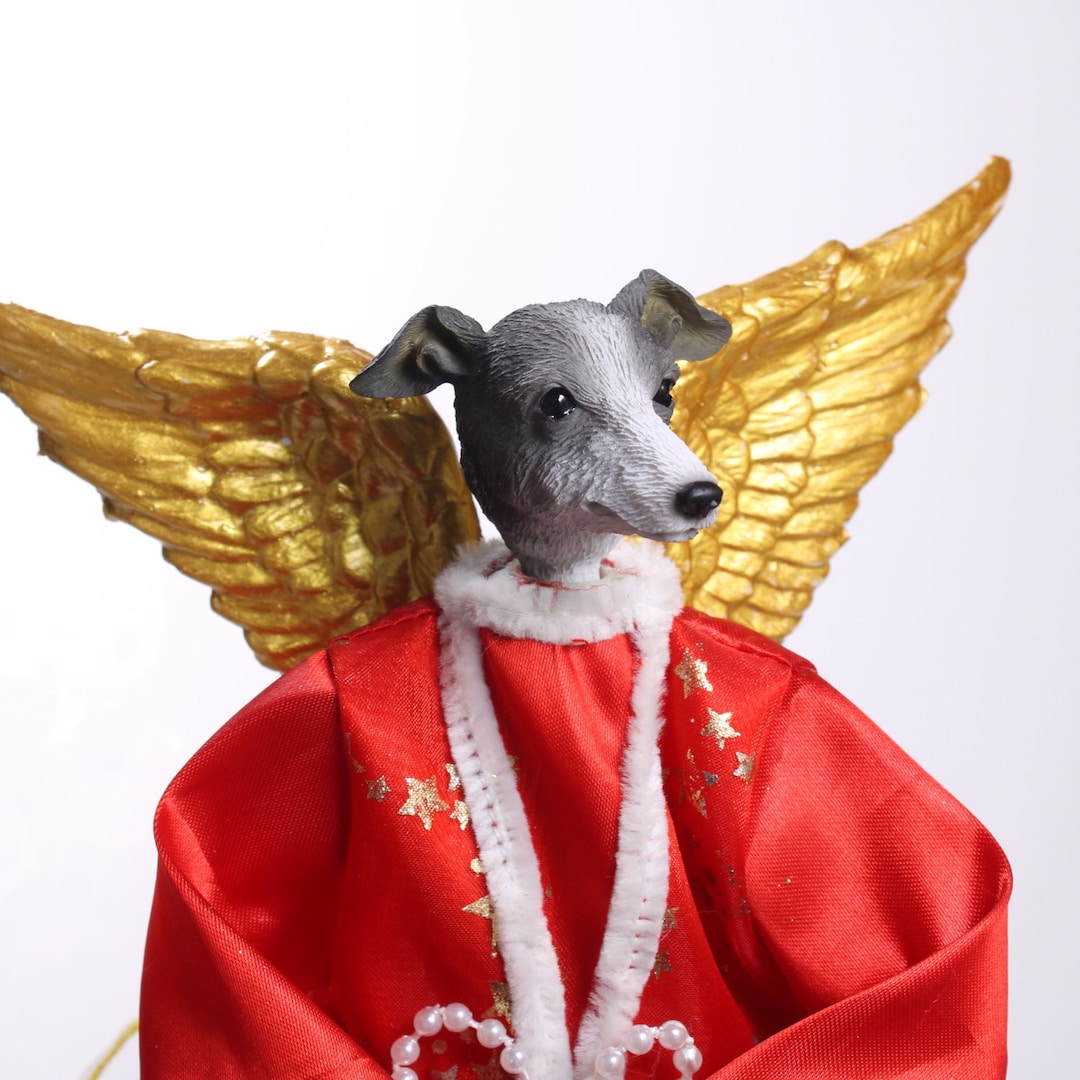 Greyhound, Gray CHRISTMAS Tree Toppers and Shelf Decor - Etsy