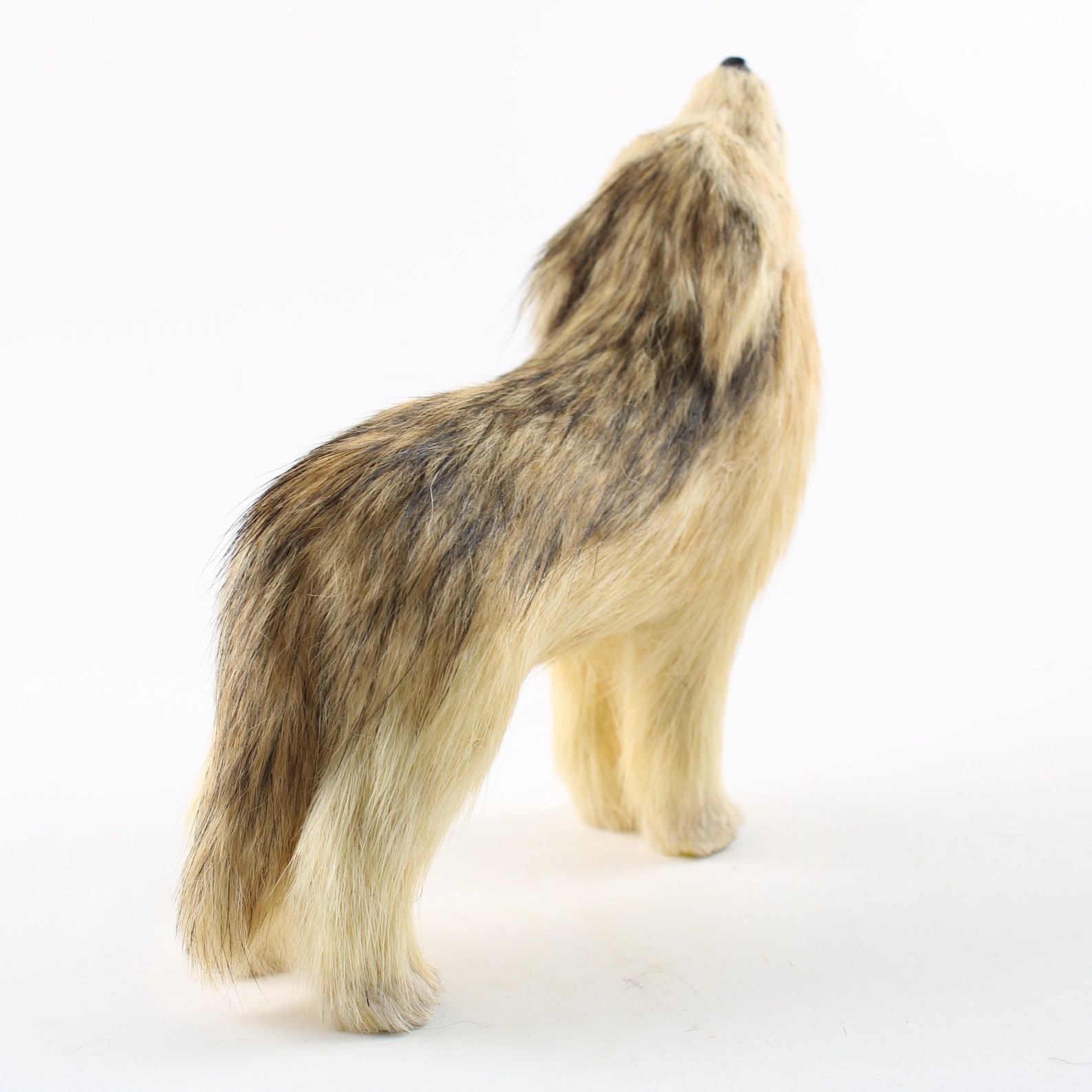 Timber Wolf FUR FIGURINE Realistic Handmade Figurine | Etsy