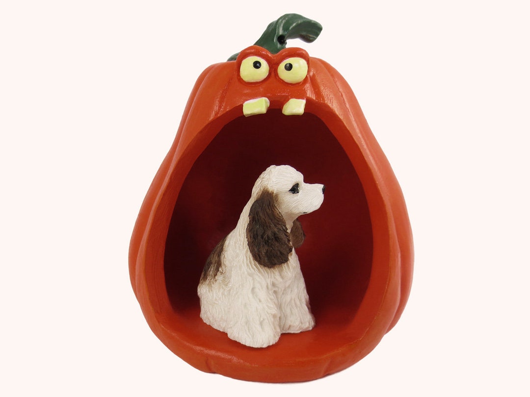 Halloween Decoration Collection With Spooky Pumpkin and Cocker Spaniel ...