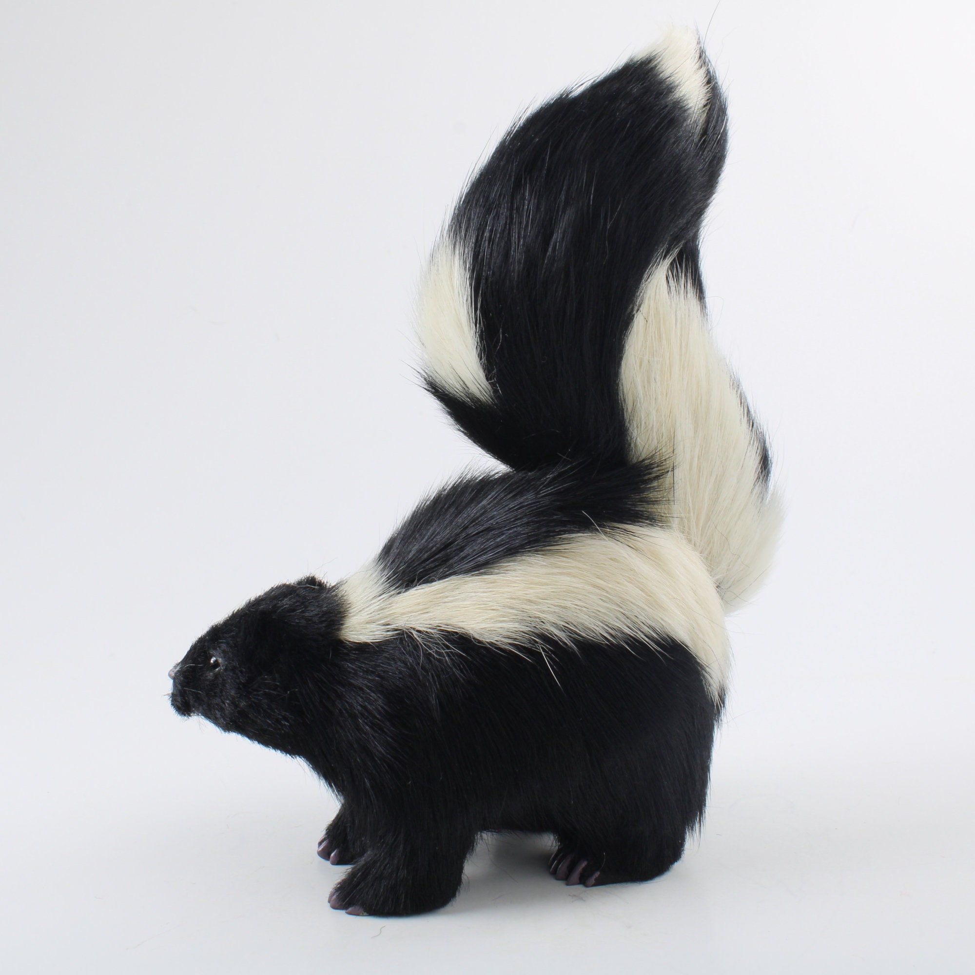 SKUNK FUR FIGURINE Soft Animal Statue Unique Gift for Home | Etsy