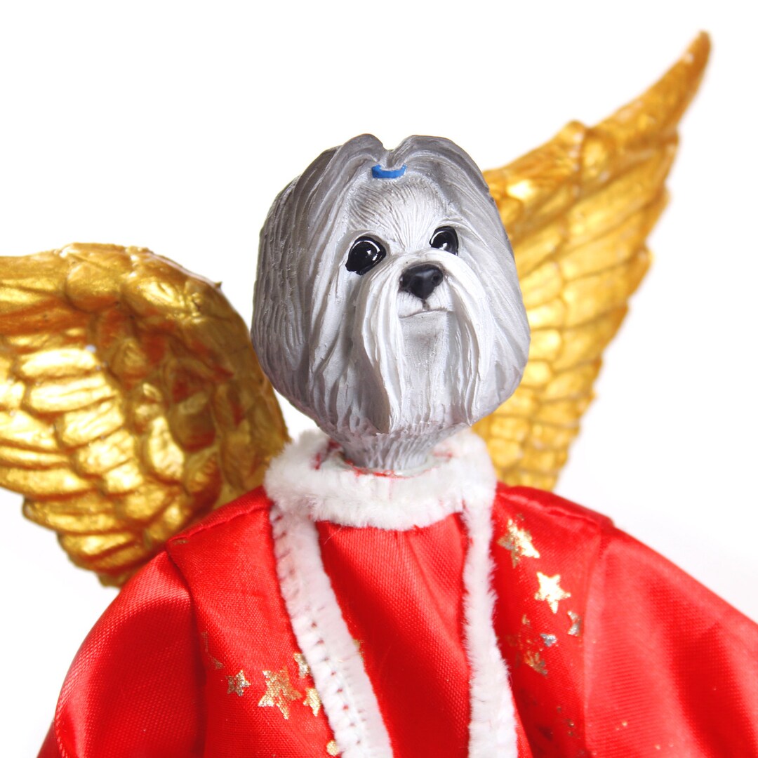 Shih Tzu, Gray CHRISTMAS Tree Toppers and Shelf Decor - Etsy