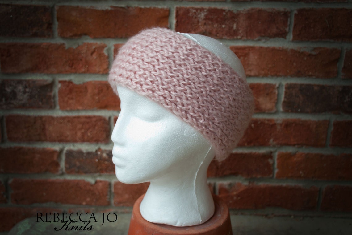 Soft Light Pink Knit Headband Etsy