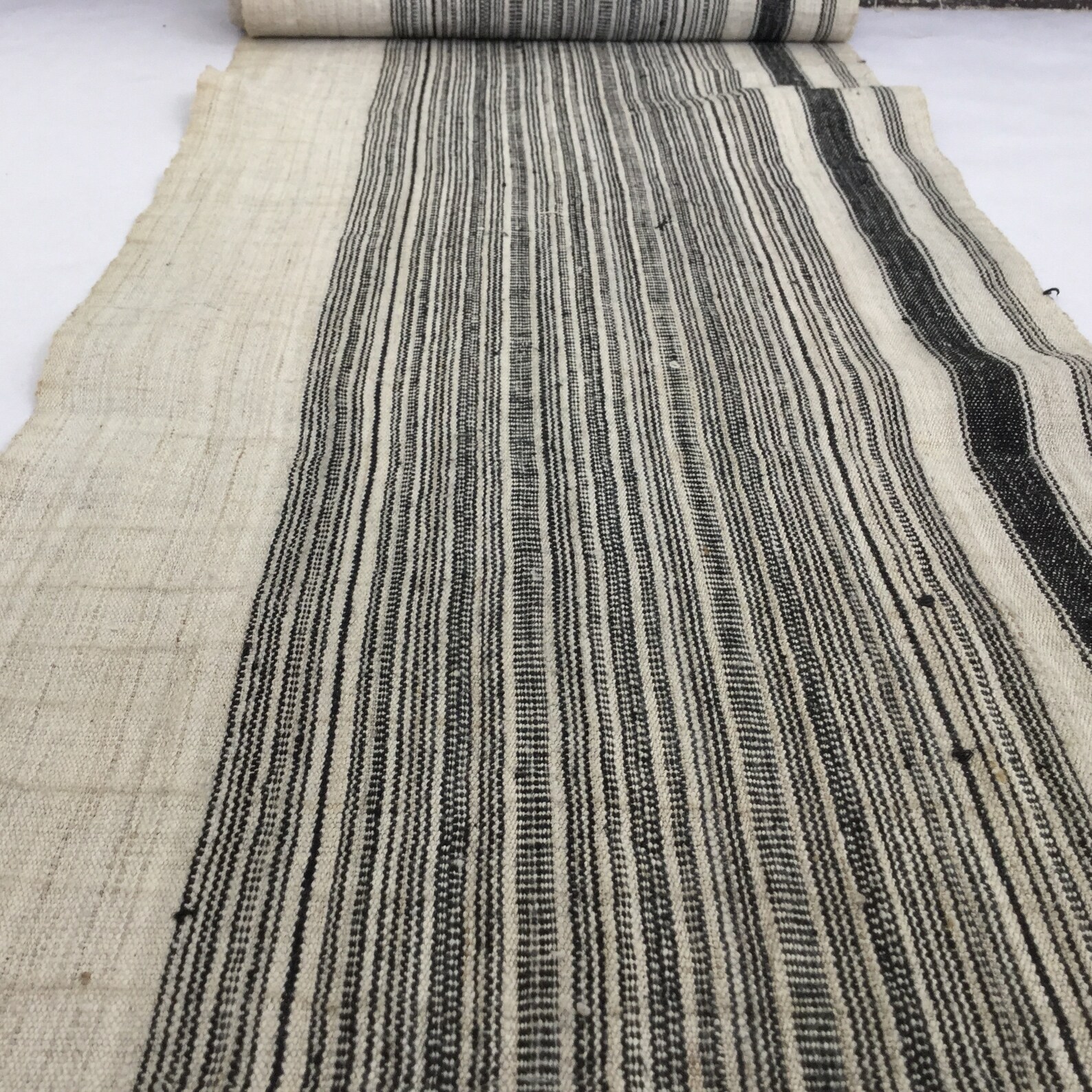2 Meters Long White Natural Hmong Hemp Fabric, Vintage Hemp Hand Dyed ...