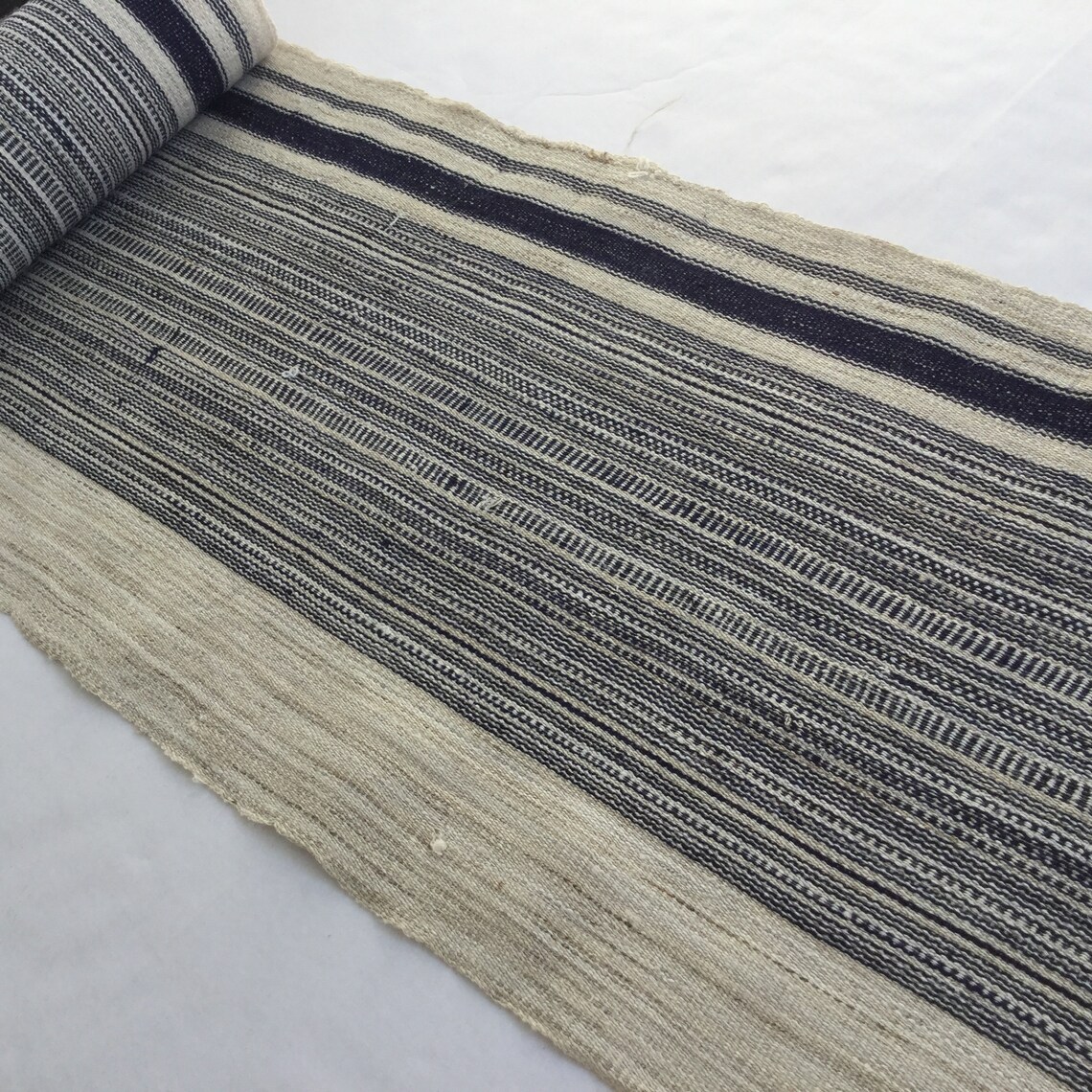 2.20 Meters Long White Natural Hmong Hemp Fabric,vintage Hemp Hand Dyed ...