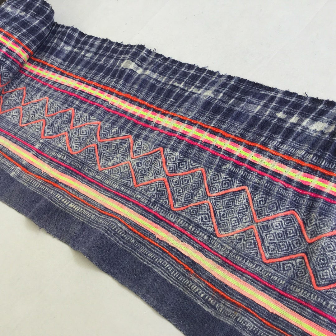Special 2.9 M Long Natural Hmong Hemp Fabric,vintage Hemp Hand Dyed ...