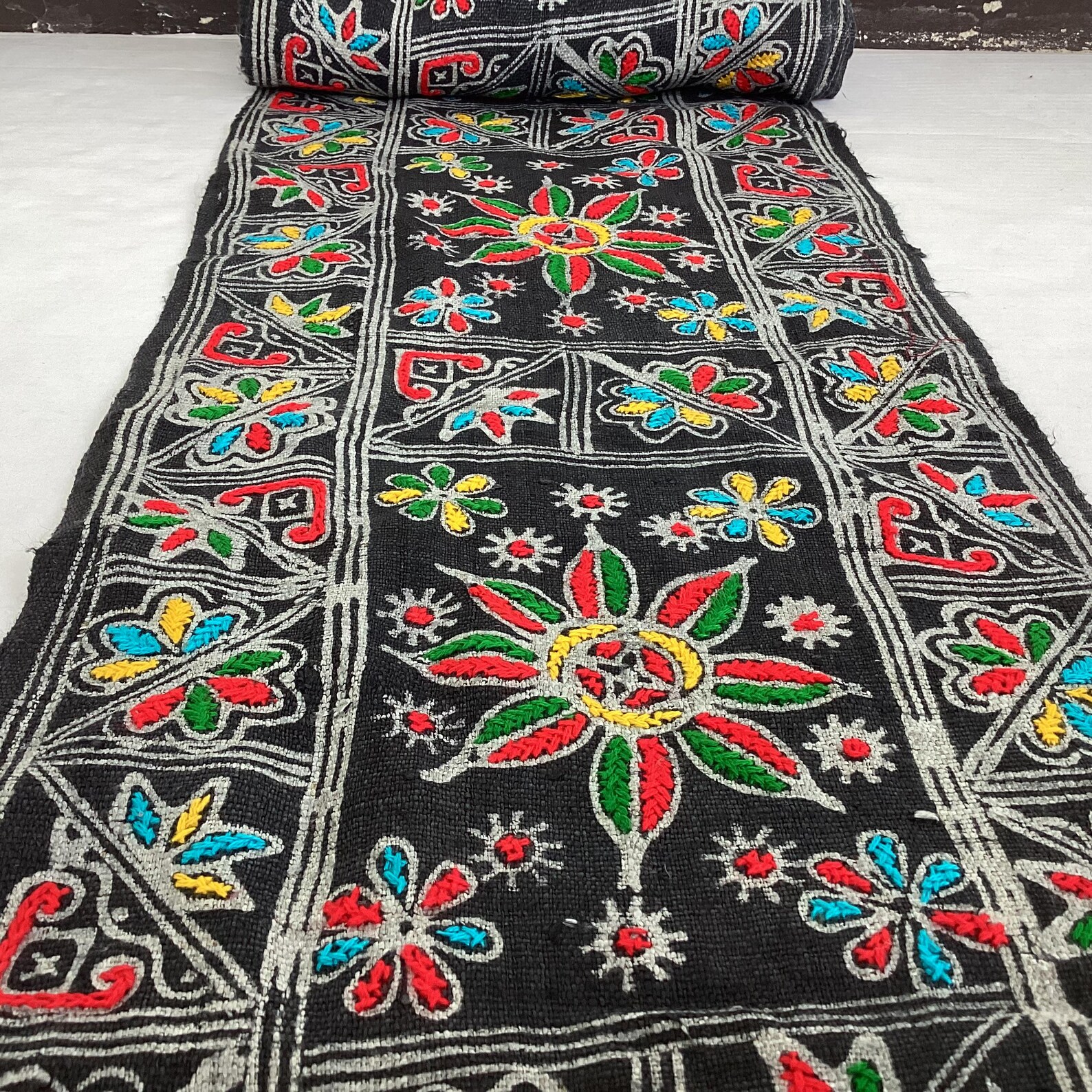 SALE!!!! 2.80 Meters Long Natural Hmong Hemp Fabric, Vintage Hemp Hand ...