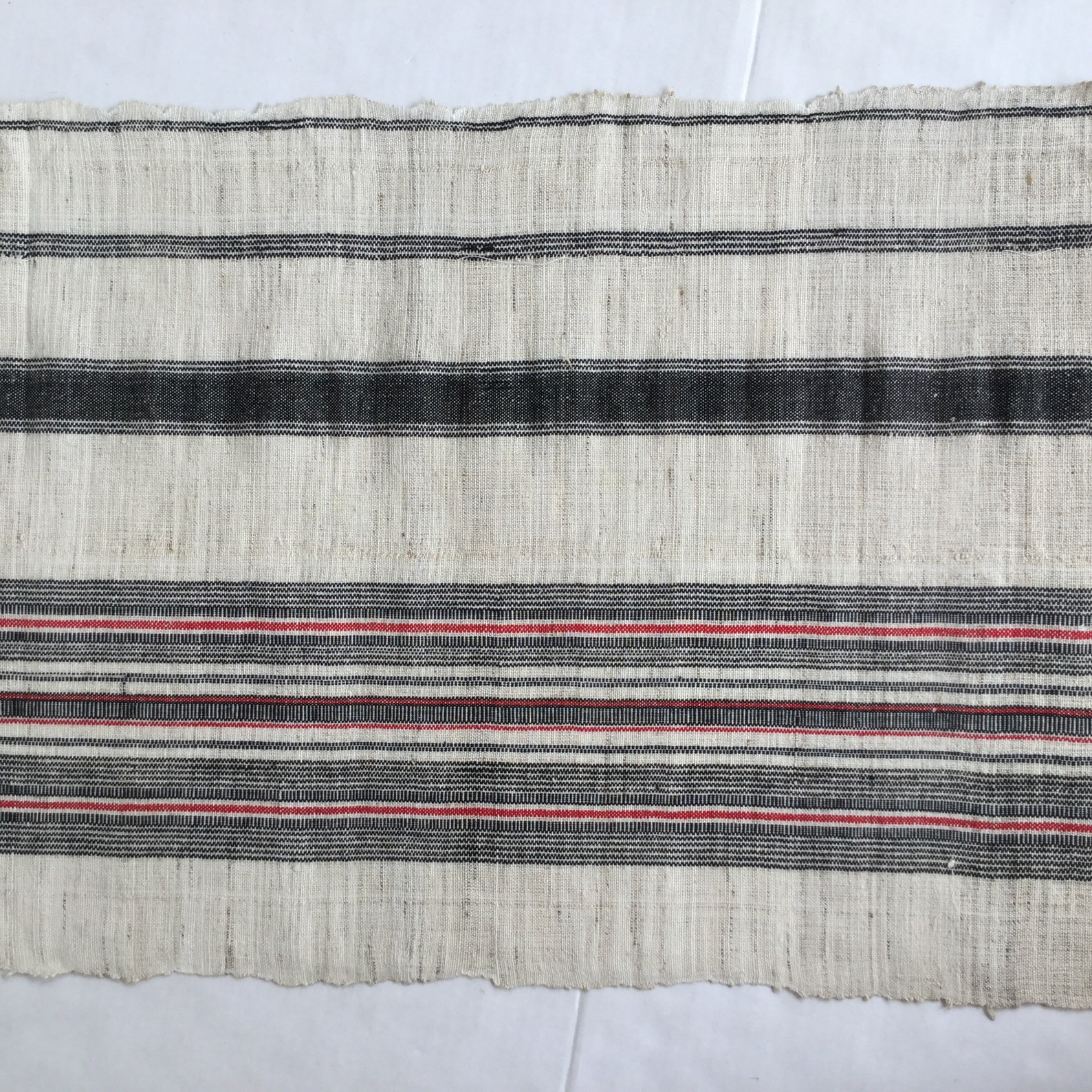 2.10 Meters Long White Natural Hmong Hemp Fabric,vintage Hemp Hand Dyed ...
