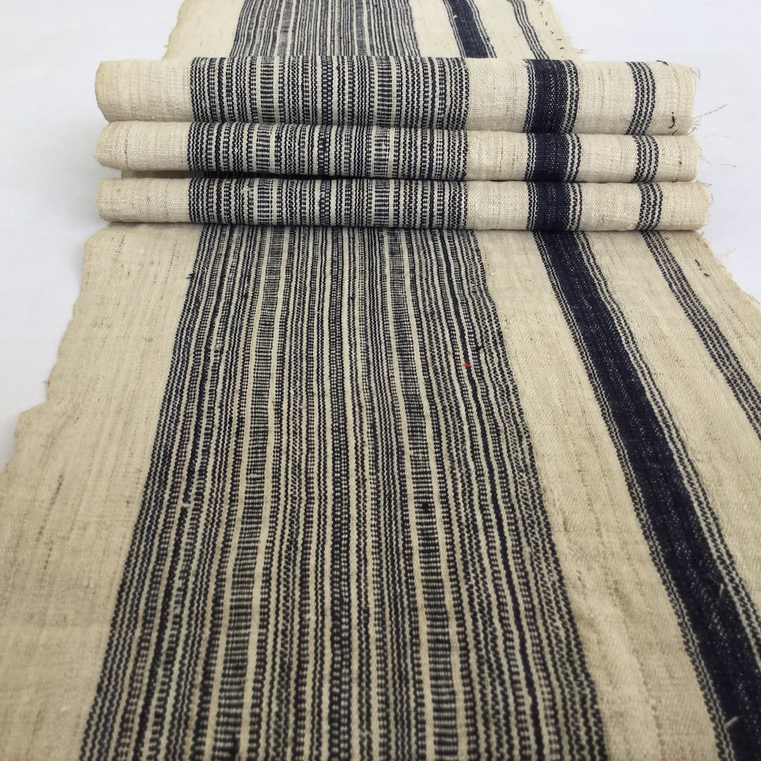 2 Meters Long White Natural Hmong Hemp Fabric, Vintage Hemp Hand Dyed ...