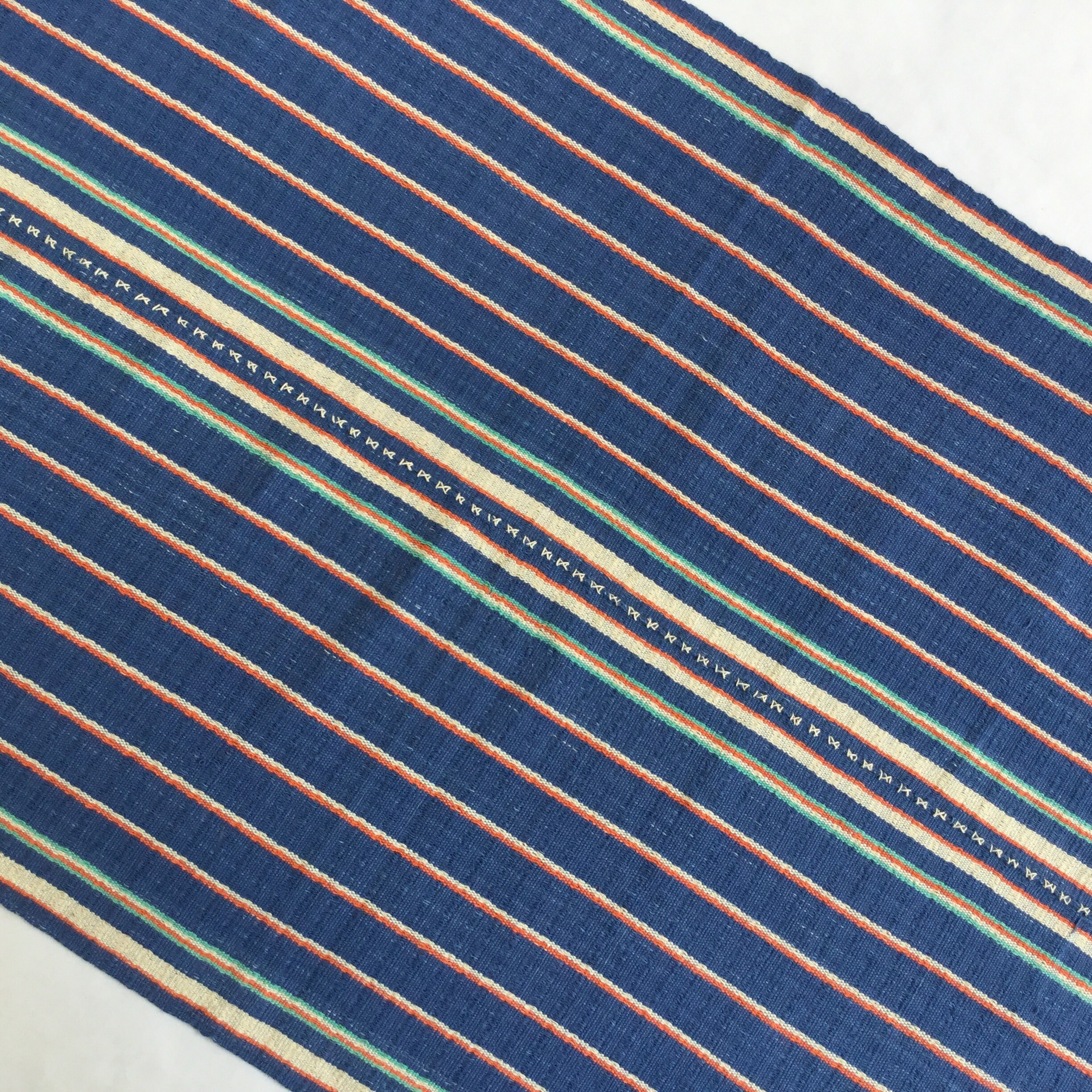 2.10 Meters Long Blue and Straight Line Cotton Fabric soft | Etsy