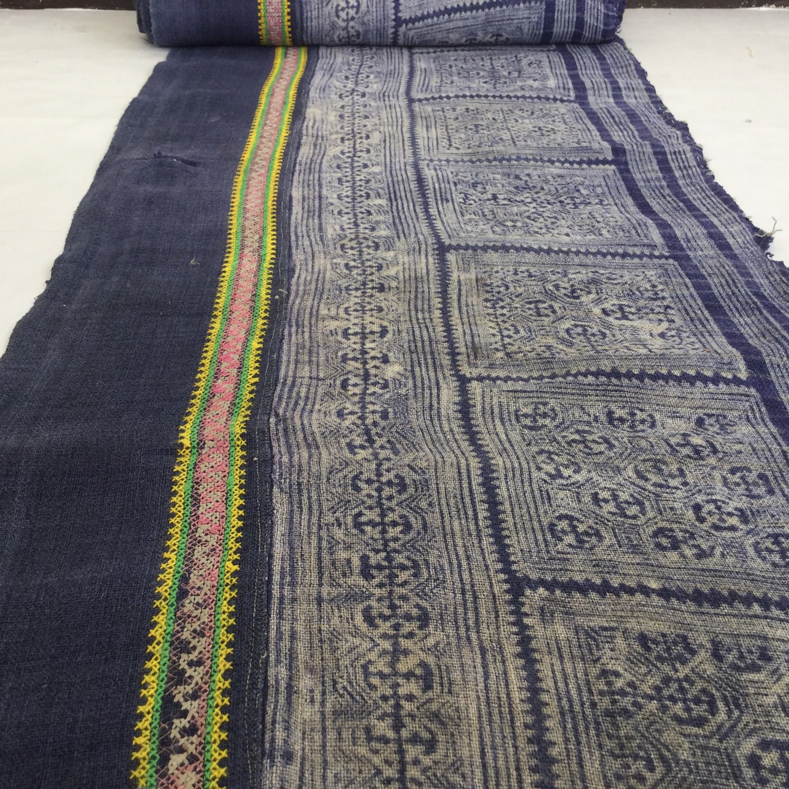 SALE!!!2.80 M Long Natural Hmong Hemp Fabric,vintage Hemp Hand Dyed ...