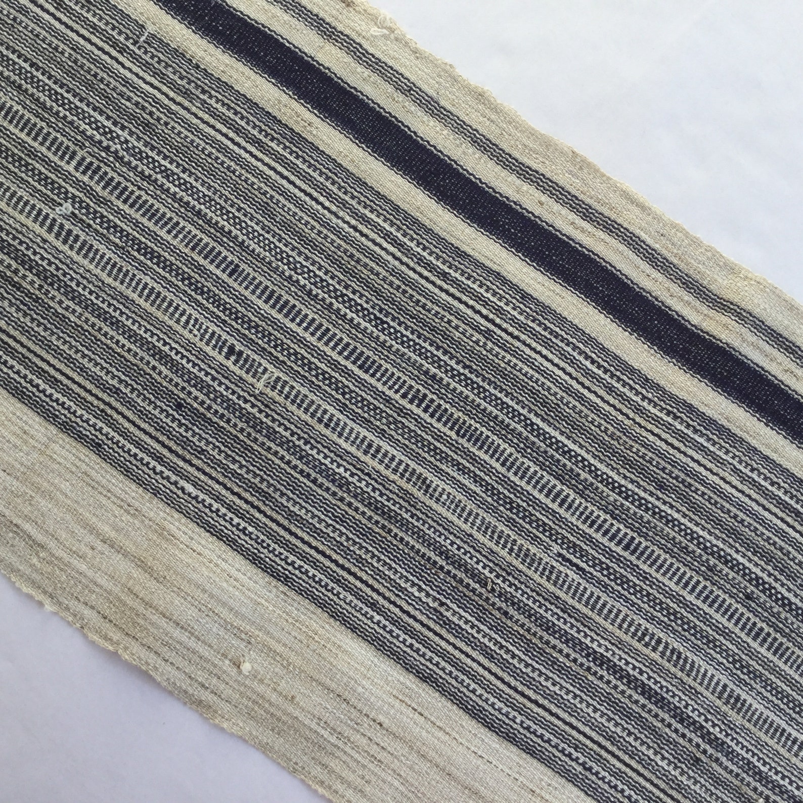 2.20 Meters Long White Natural Hmong Hemp Fabric,vintage Hemp Hand Dyed ...