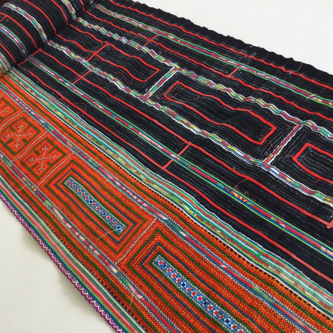 Sale!!! 2.45 Meters Long Hmong Cotton Indigo Batik Fabric,vintage ...