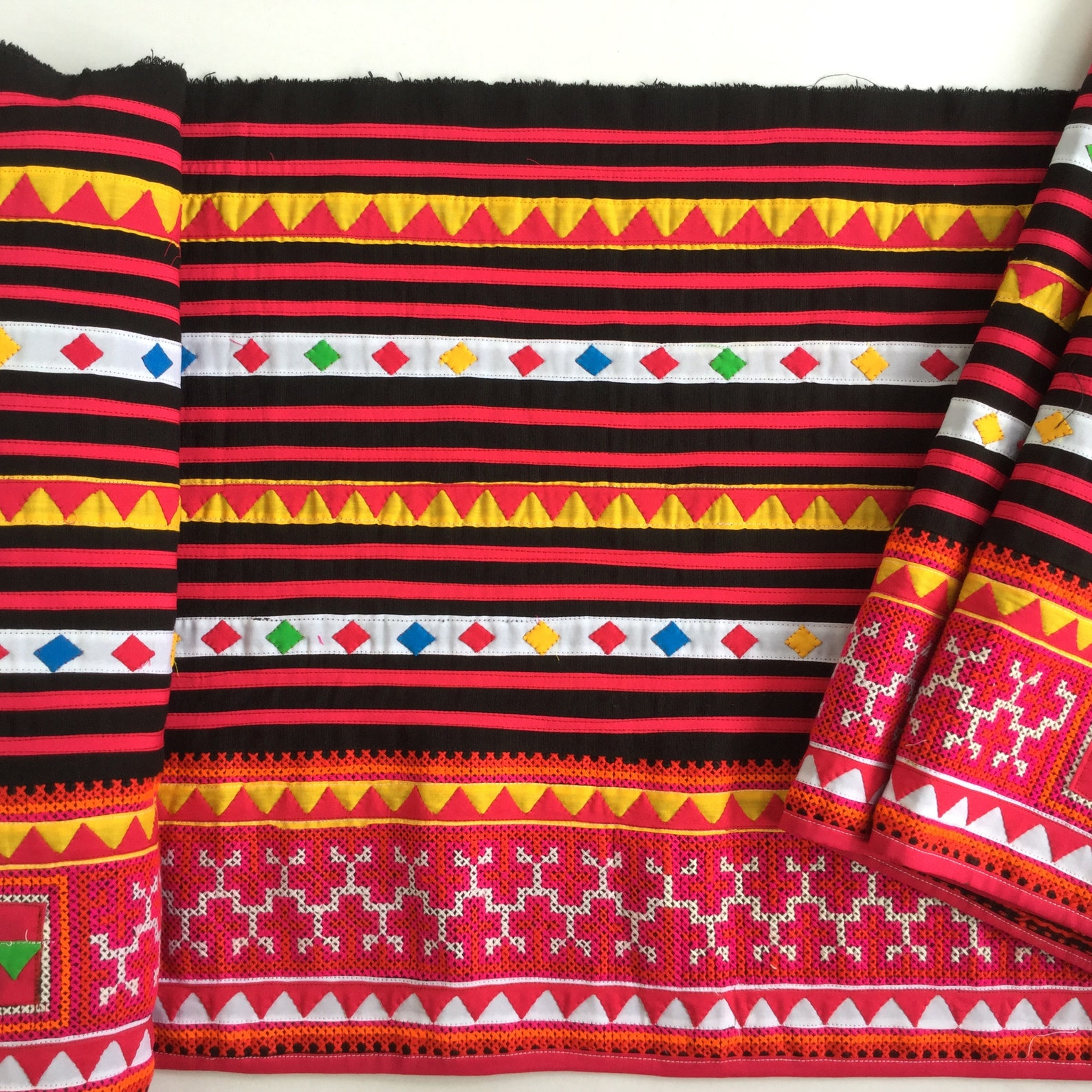 Sale Colorful Hmong cotton colorful Batik fabric | Etsy