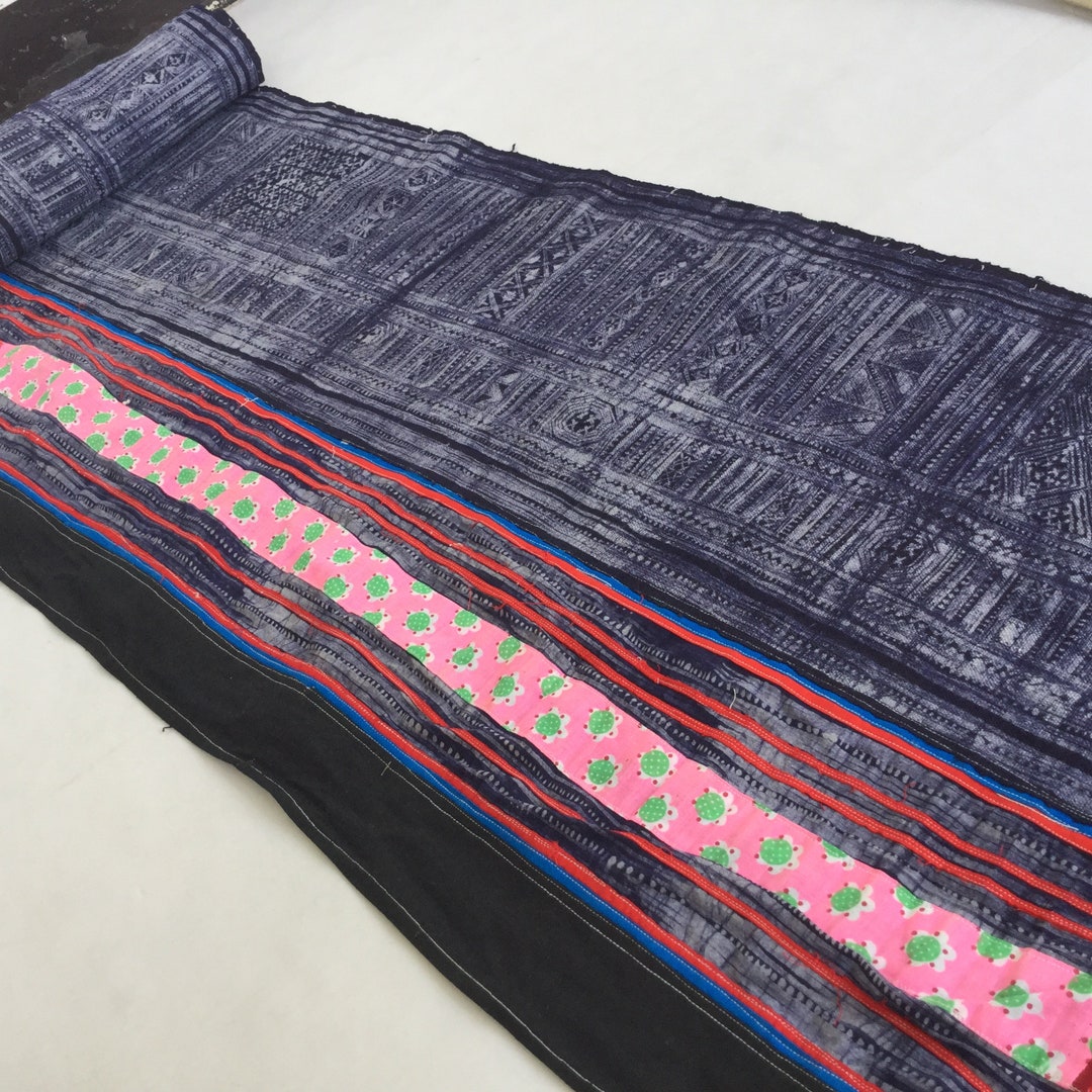 Special!!! Natural Hmong Hemp Fabric,vintage Hemp Hand Dyed Hmong Hill ...