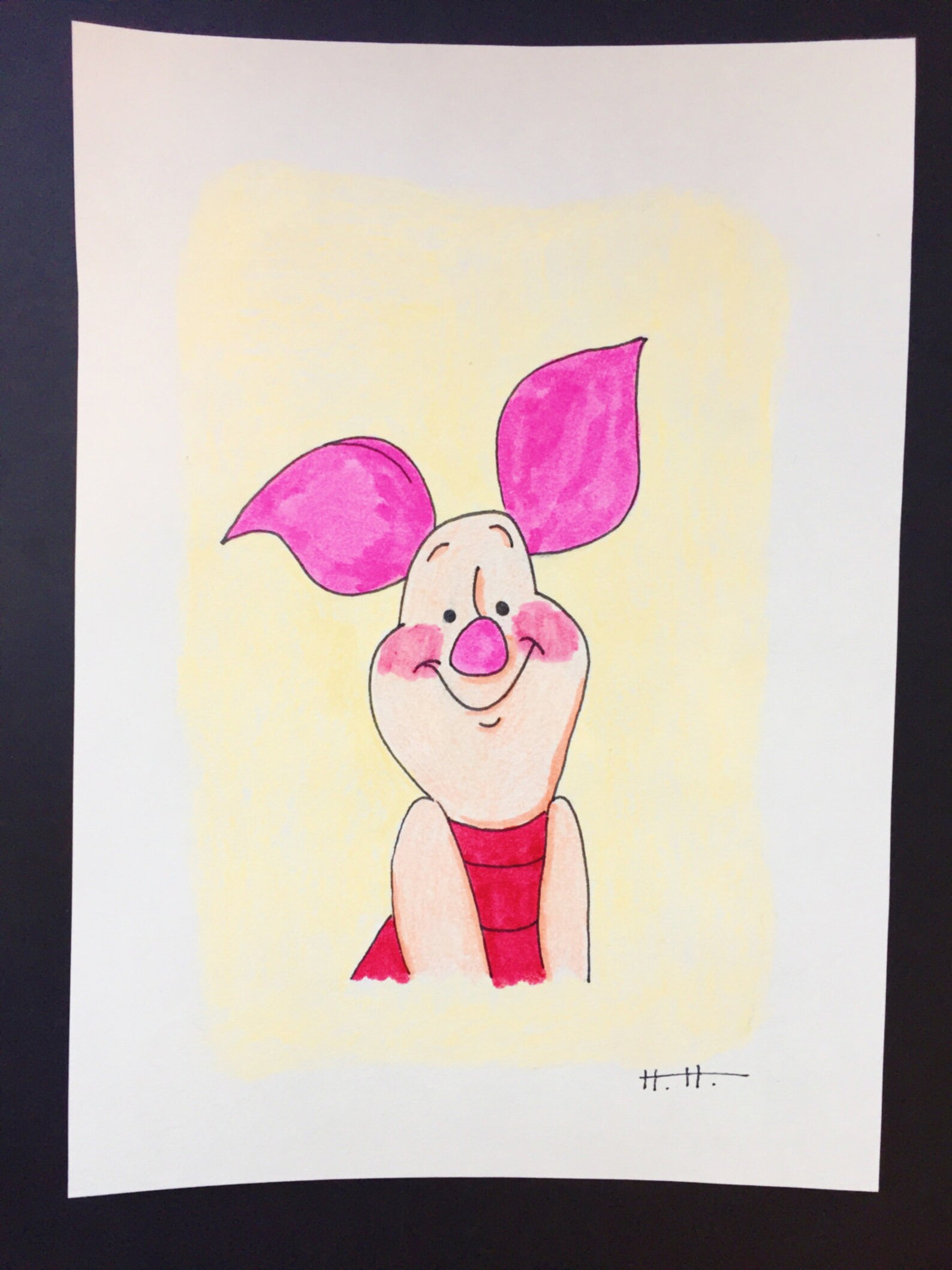 SWEET LITTLE PIGLET Original Disney Artwork Illustration - Etsy