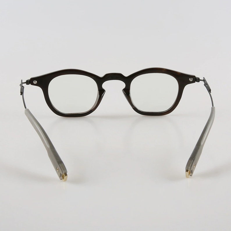 Handmade Buffalo Horn Glasses Frames: German Style Titanium Eyeglasses ...