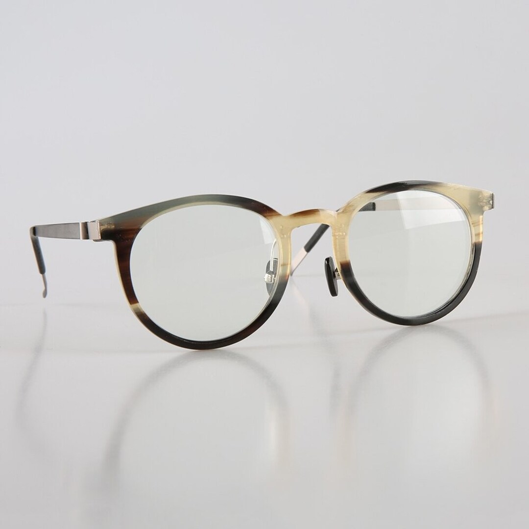 Handmade Buffalo Horn Round Glasses Frames With Titanium Temples - Etsy