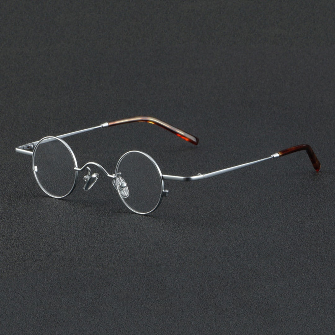 Retro Round Titanium Glasses: Japanese Style Lightweight Frames - Etsy