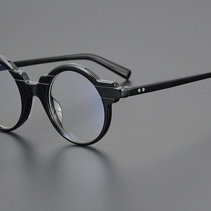 Vintage Thick Round Style Handmade Acetate Round Frames Thick Glasses ...