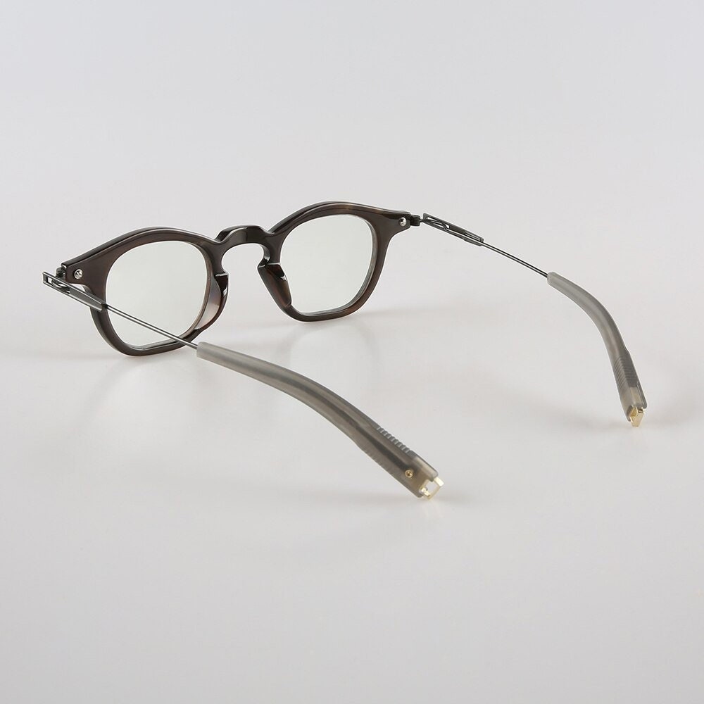 Handmade Buffalo Horn Glasses Frames: German Style Titanium Eyeglasses ...