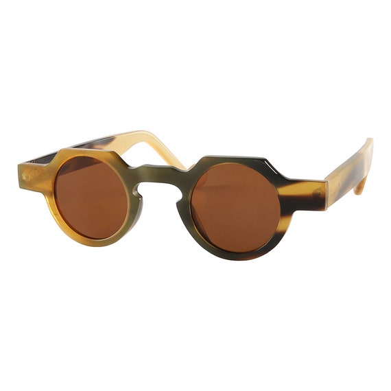 Genuine Natural Horn Handmade Round Glasses Frames S… - Gem