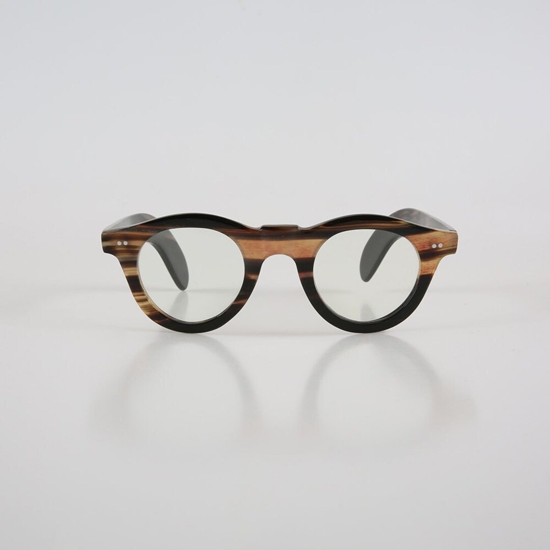Handmade Bull Horn Glasses Frames: Black & Honey, Vintage Style - Etsy
