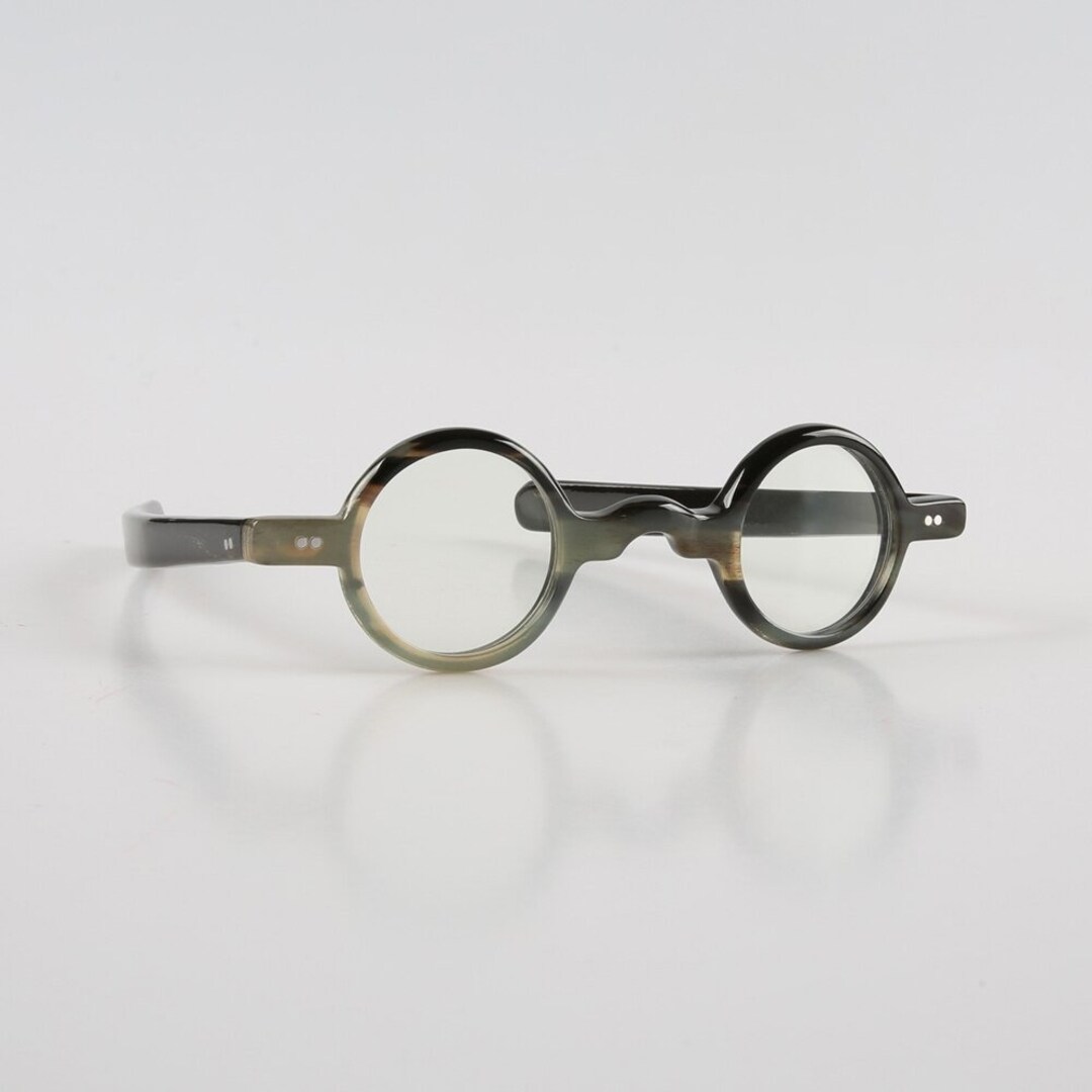 Genuine Natural Horn Handmade Small Round Thick Glasses Frames ...