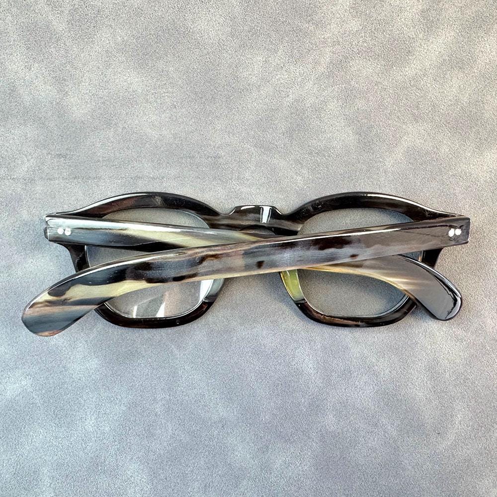 Handmade Natural Horn Glasses Frames: Black and Green Buffalo Horn ...